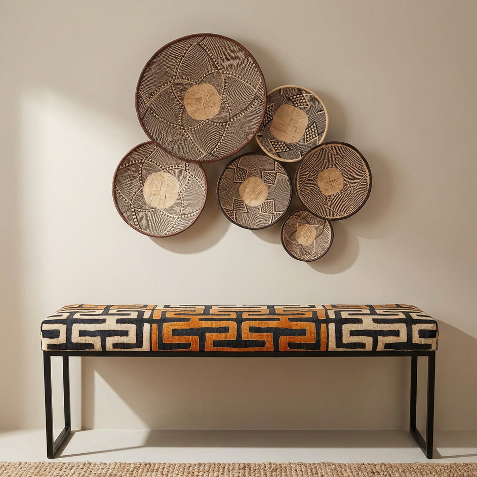 Kuba Cloth Benches – Modern African Textile Benches – Outpost Original
