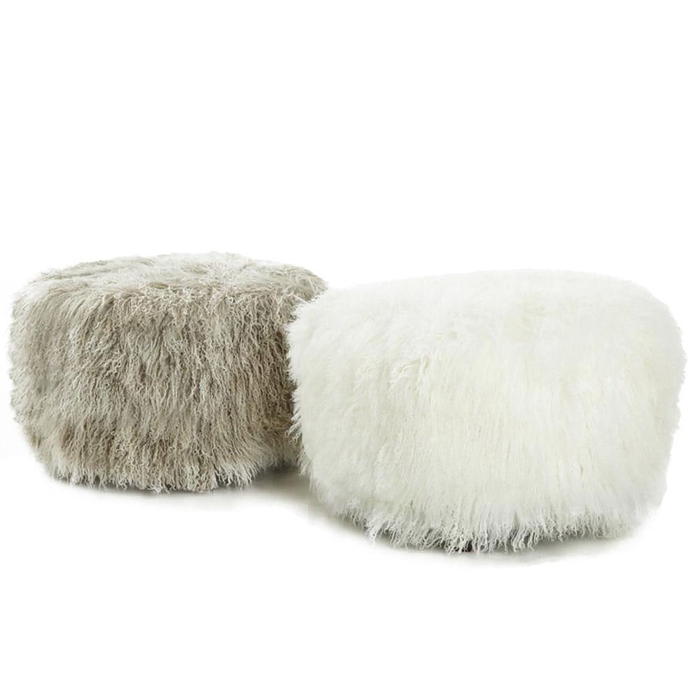 Tibetan Lamb Sheepskin Ottomans – Outpost Original